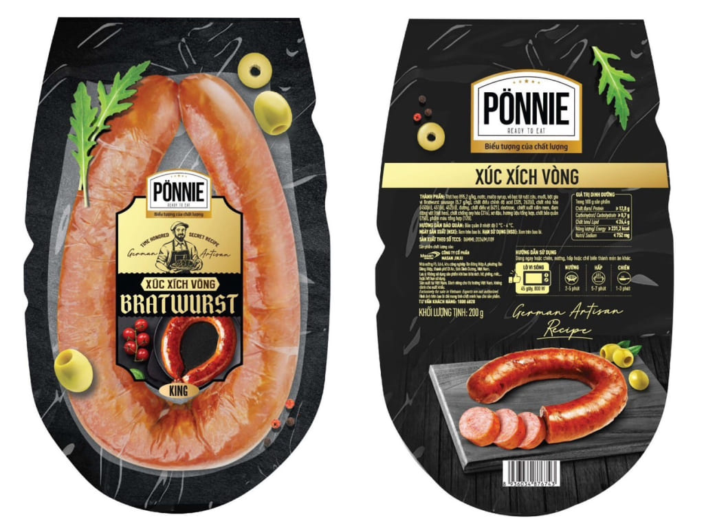 Xúc xích vòng Ponnie xông khói - Thảo Nguyên Food